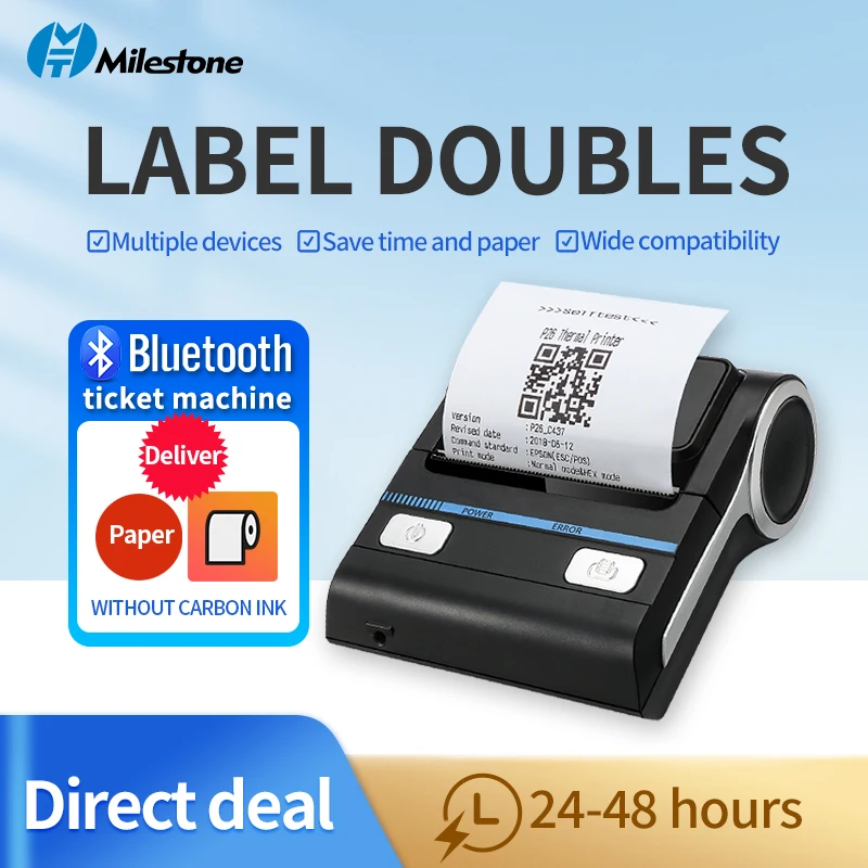 Milestone Receipt Printers Usb Thermal Printer 80mm Blue Tooth Mobile ...