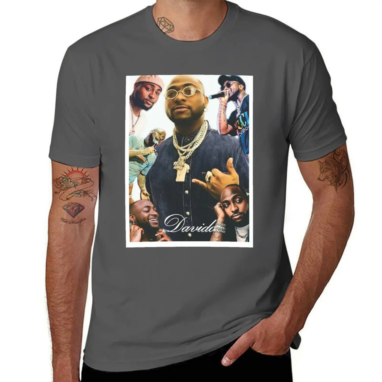 Davido Collage T-Shirt oversized t shirt Man t-shirt mens t shirts pack ...