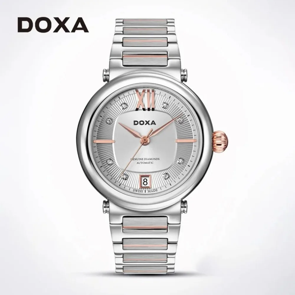 DOXA-Men-s-Mechanical-Premium-Business-Leisure-Watch-D184RSD-Round-Dial ...