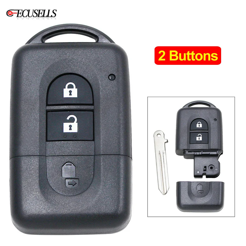 Ecusells-2-Button-New-Remote-Key-Shell-Case-Smart-Car-Key-Housing-Fob ...