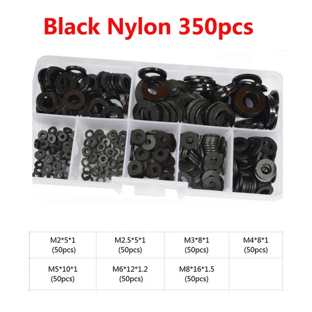 M2 M2.5 M3 M4 M5 M6 M8 Nylon Gasket Transparent PVC Washer Red Steel ...