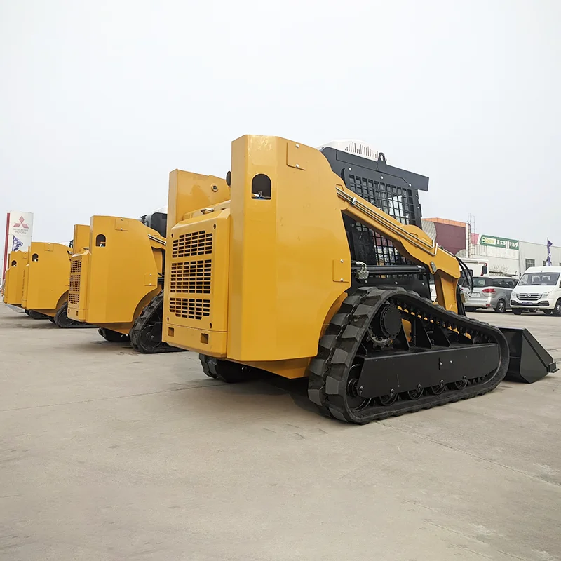 Earth-moving Machinery 1 Ton Skid Steer Loader Backhoe Loaders Machine ...