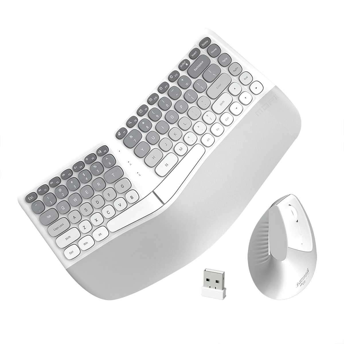 MOFFI BOMI Wireless Keyboard and Mouse Combo, Ergonomic Design, Stylish ...
