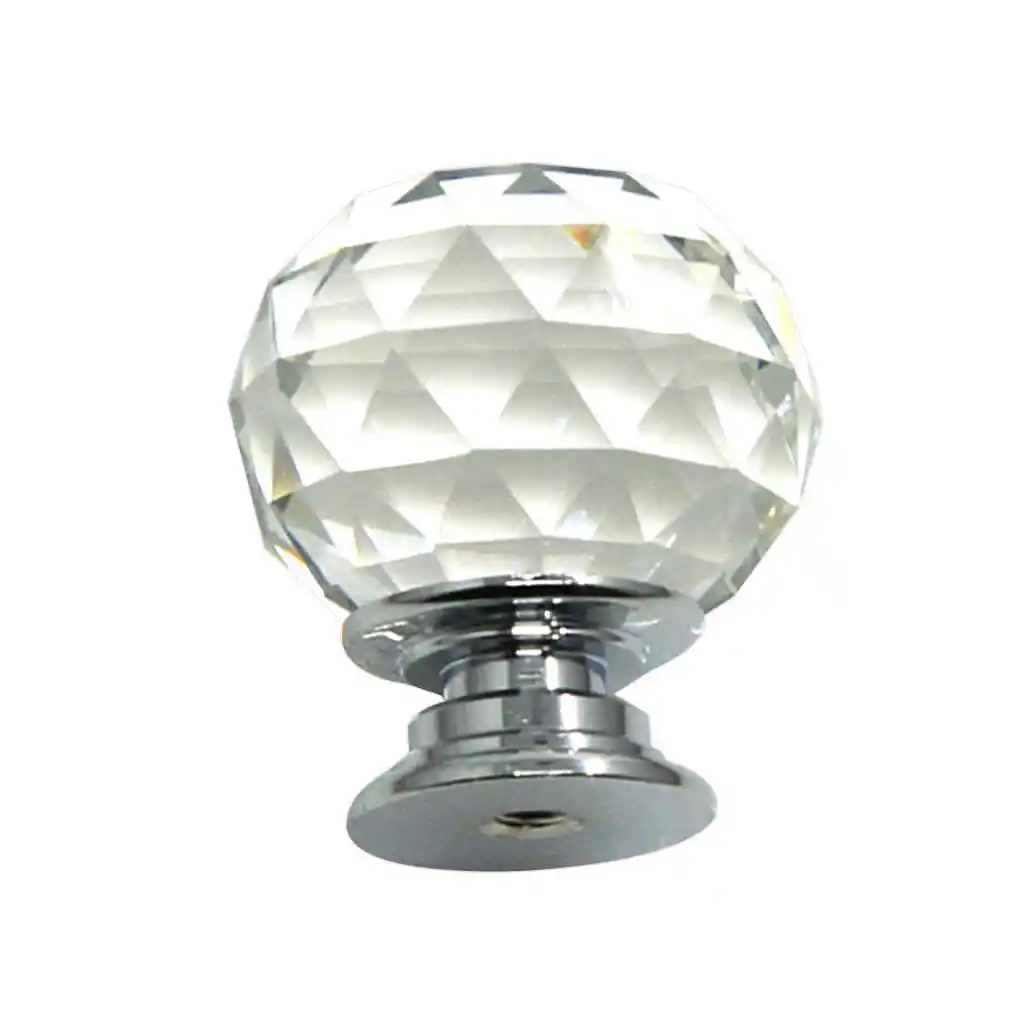 Crystal-Glass-Handle-Spherical-Drawer-Pull-Knob-Single-Hole-Furniture ...
