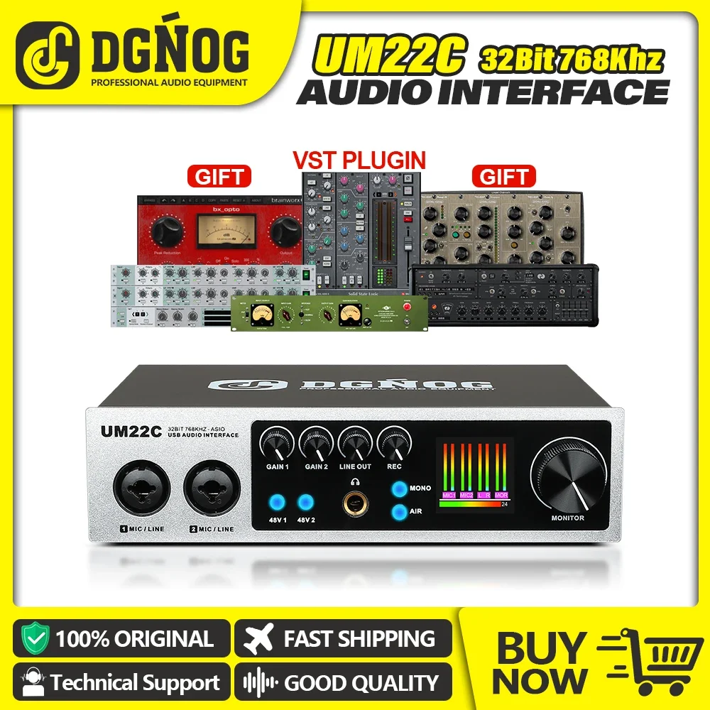 DGNOG-USB-Audio-Interface-32bit-768KHz-Professional-USB-C-Recording ...