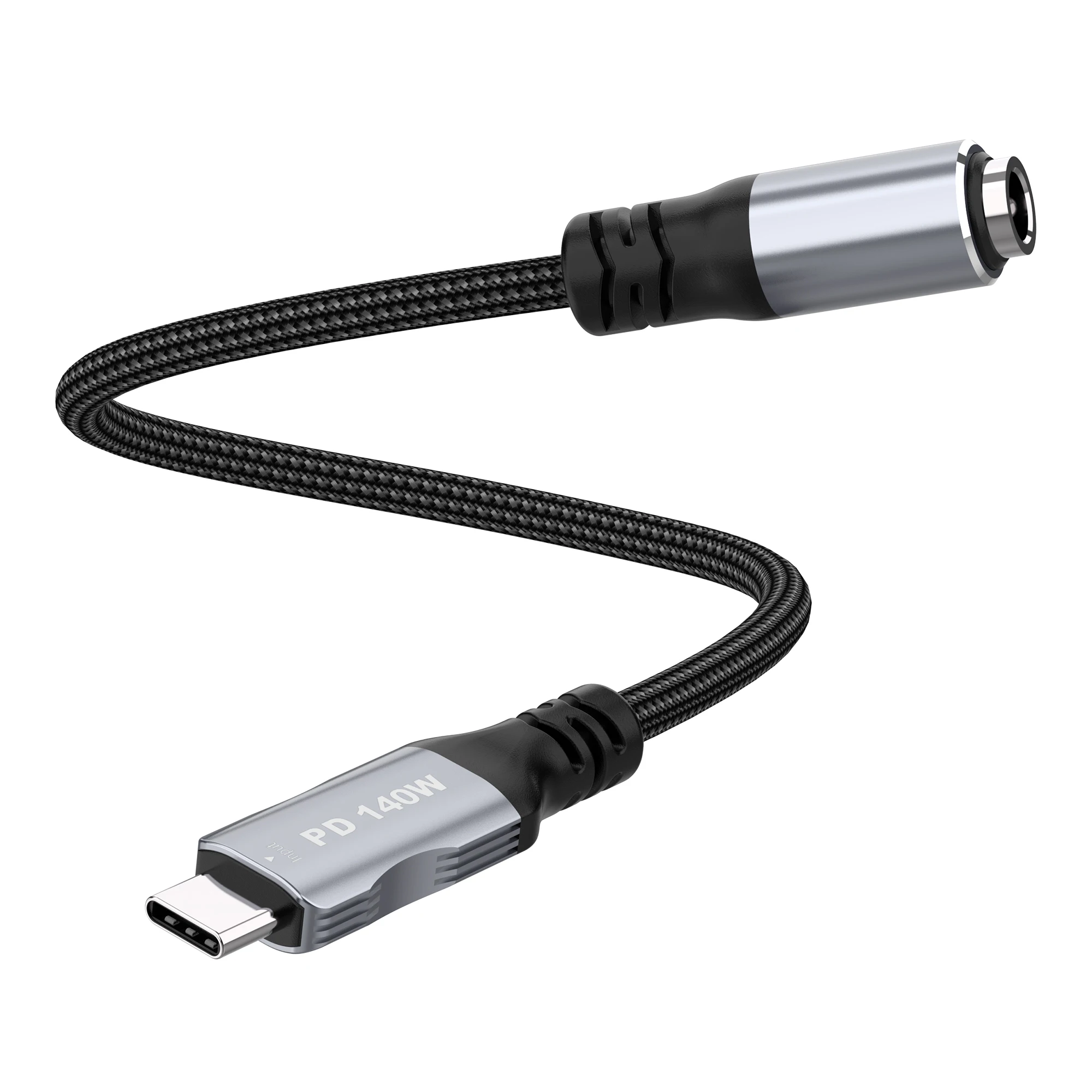 USB C-type male input DC 5.5 x 2.1mm female adapter extension cable ...