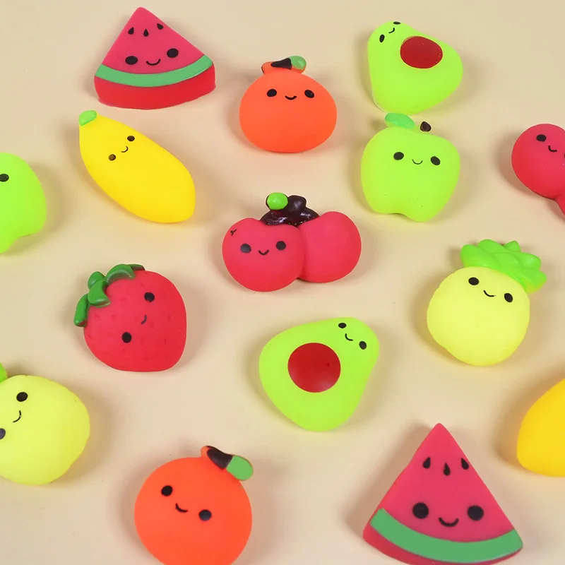 Balle anti-Stress pour enfants, 5 à 50 pièces, Kawaii, fruits Mochi, jouets anti-Stress pour ...