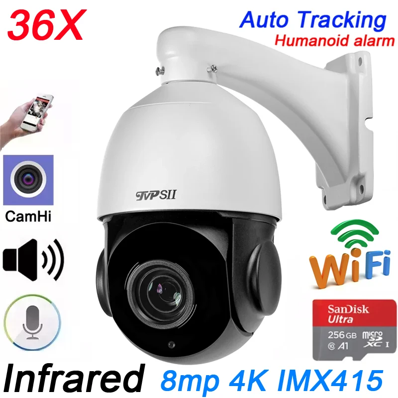 Auto-Tracking-8MP-4K-IMX415-H-265-36X-Zoom-256G-Rotation-Audio-Infrared ...