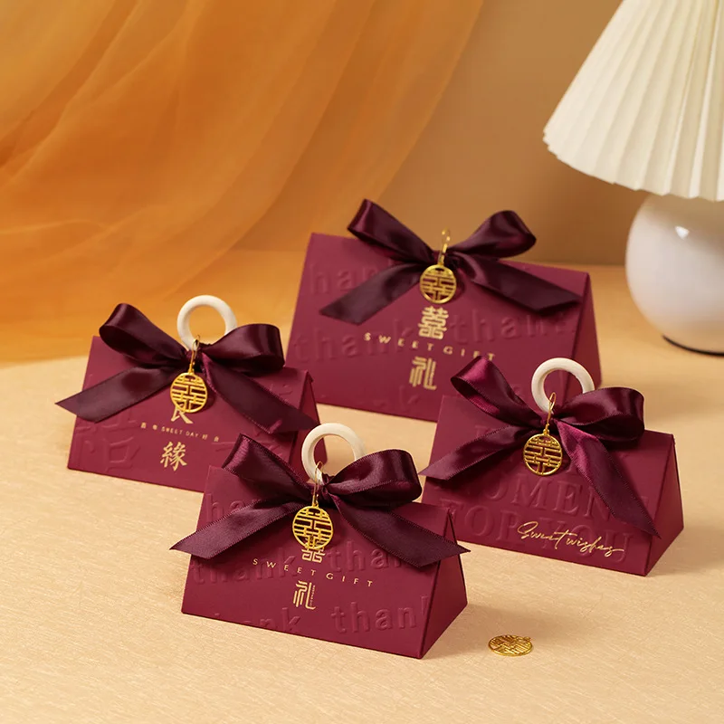 1pcs-Triangular-Candy-Box-With-Ribbon-Small-Gift-Packing-Bag-For ...