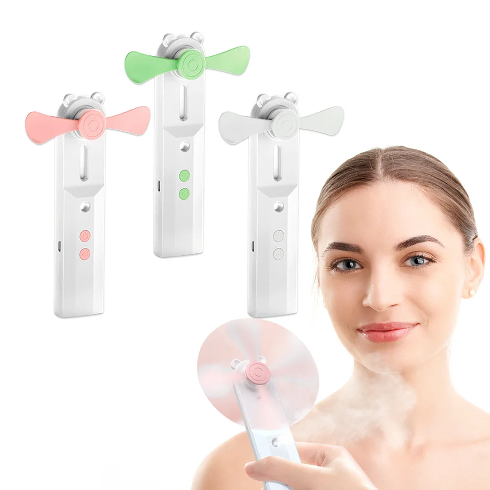 Tragbare 2 In 1 Mini Fan Luftbefeuchter USB Aufladbare Handheld Fan ...