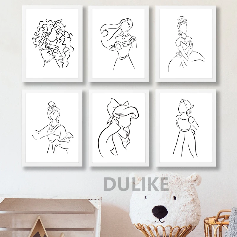 Disney Princess Minimalist Posters