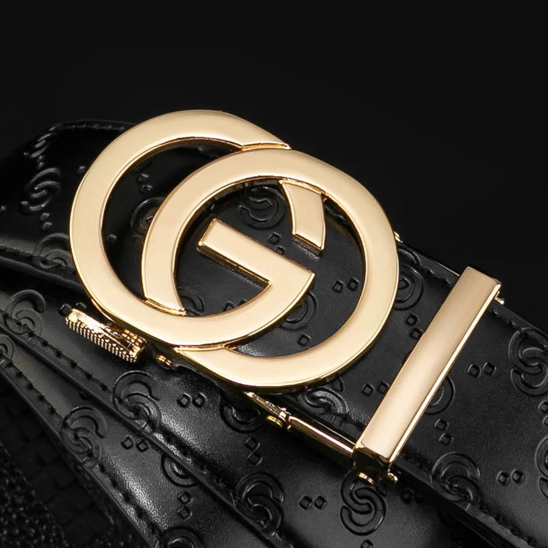 Cintos-de-couro-genu-no-para-homens-e-mulheres-G-Buckle-cinta-neg-cios ...