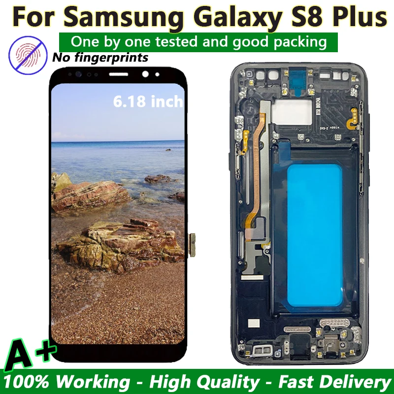 100-Wokring-INCELL-S8-LCD-with-frame-for-SAMSUNG-Galaxy-S8-Plus-G955 ...