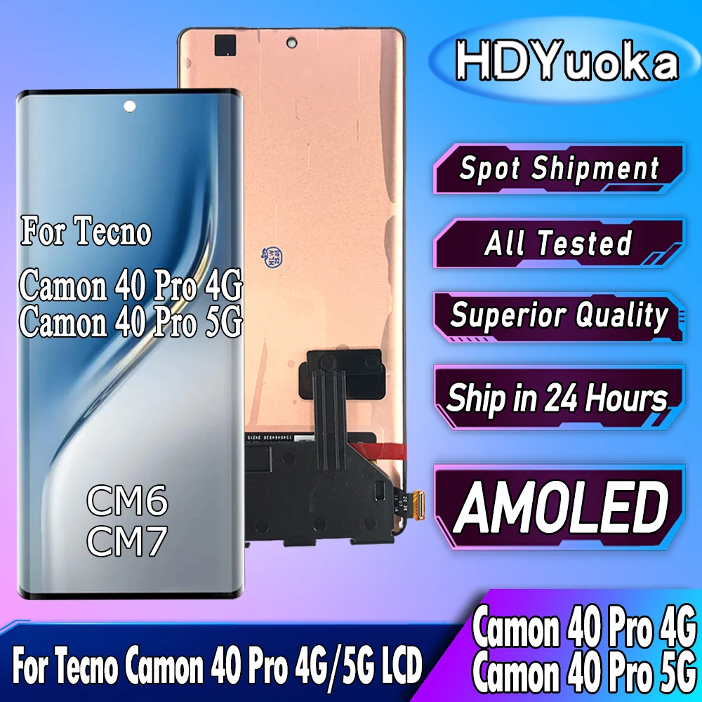 6,78 "AMOLED para Tecno Camon 40 Pro 4G LCD CM6 pantalla táctil ...