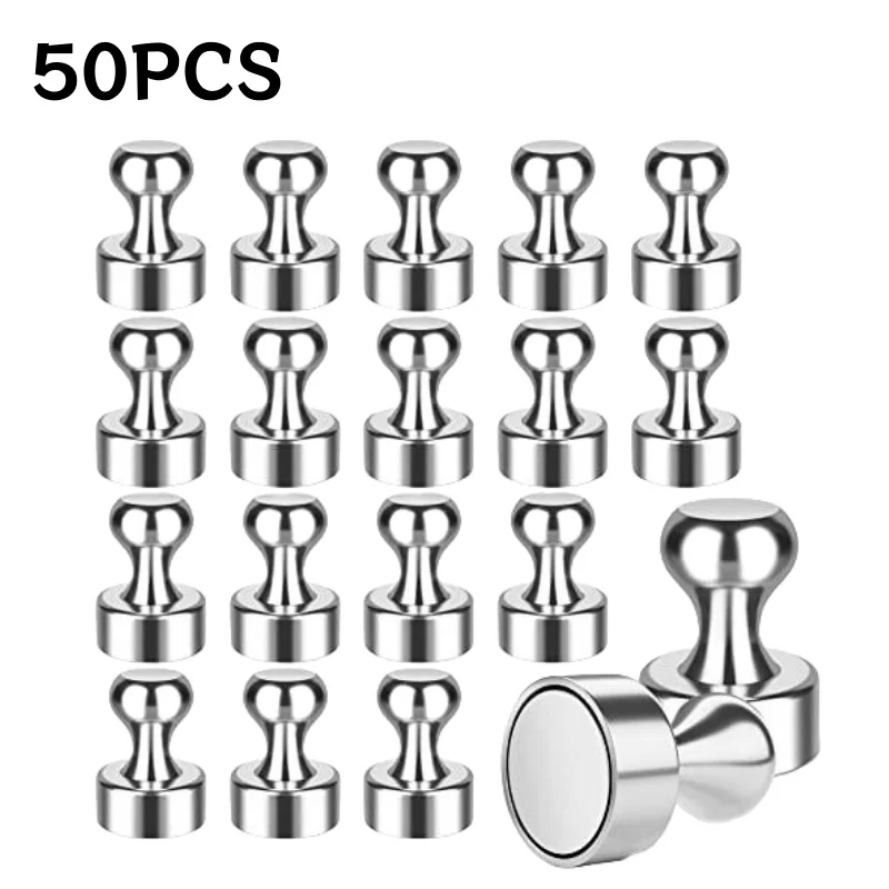 Metal Strong Magnetic Pushpins Whiteboard Fridge Sucker Thumbtack ...