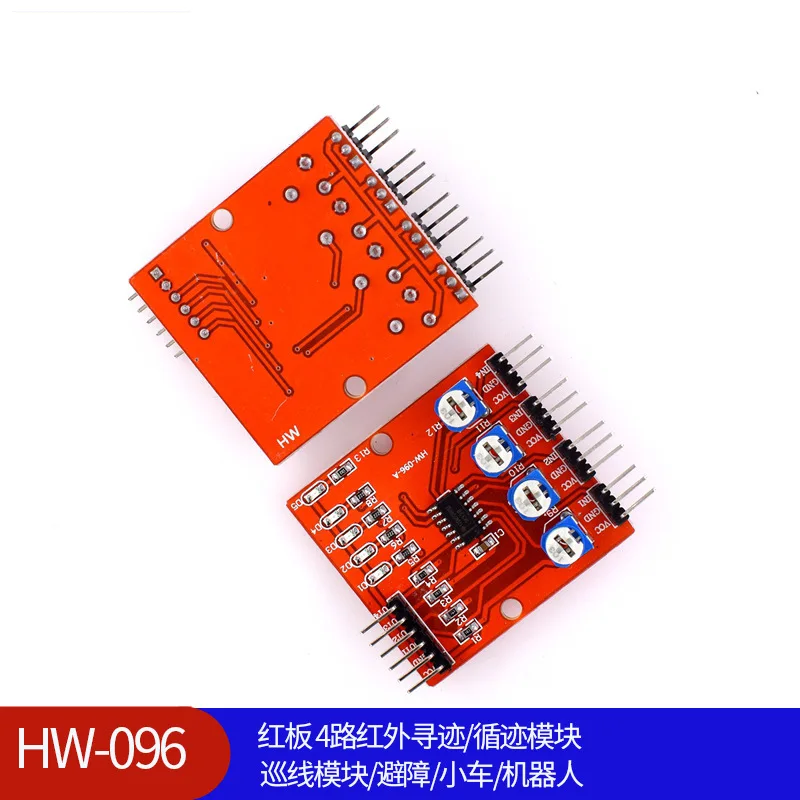 HW-096-Red-plate-4Road-Infrared-Tracing-Tracking-Module-Line-Inspection ...