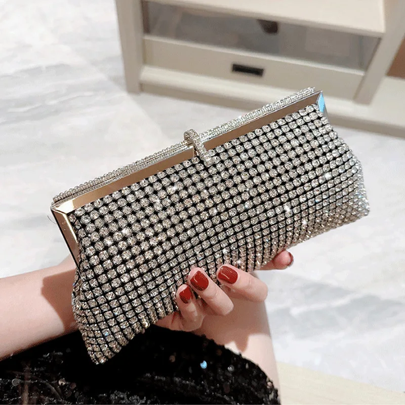 Luxy Moon Luxury Rhinestone Evening Clutch Bag Dress Wedding Bride ...
