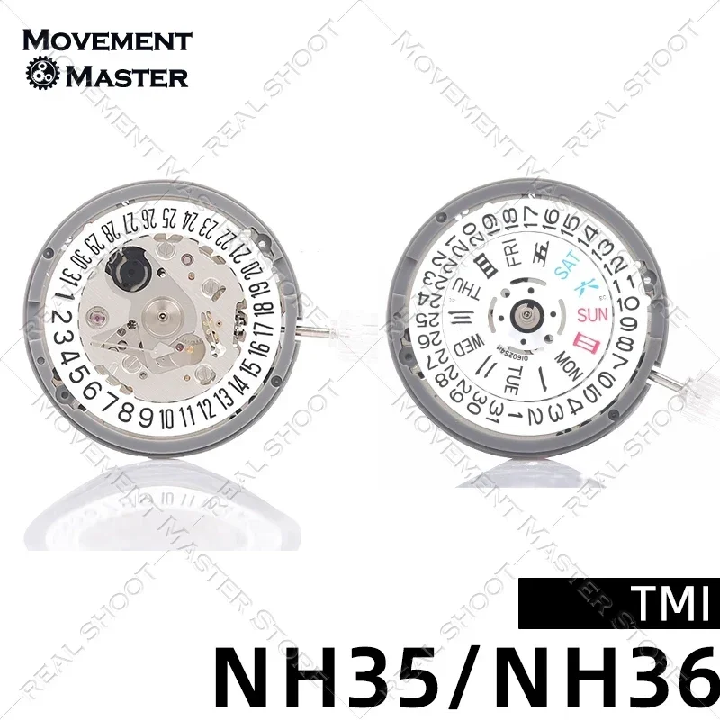 Japan-new-NH35A-NH36-movement-automatic-mechanical-movement-black ...