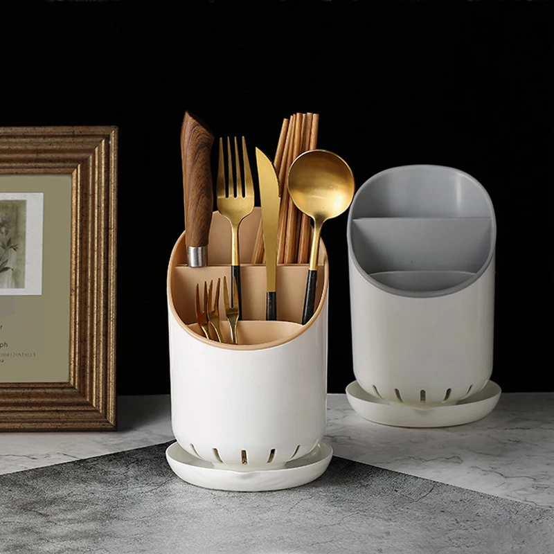 Double-Layer-Chopsticks-Cage-Knife-Fork-Tableware-Storage-Holder-with ...