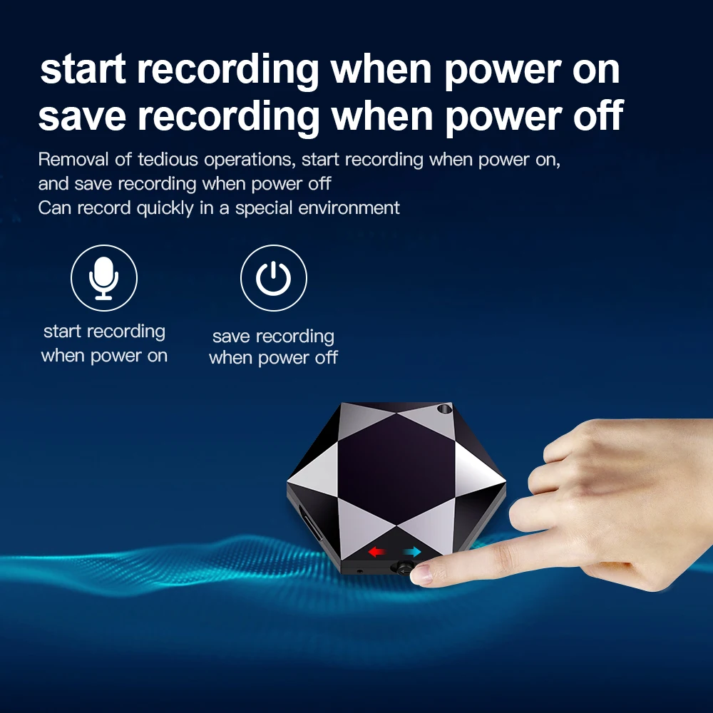 Mini Voice Recorder Portable Necklace Pendant Sound Recorder 20 Hours ...
