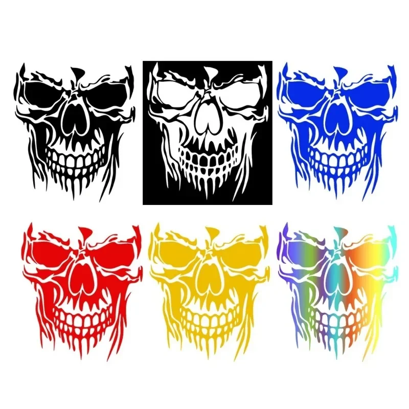 Skull-Car-Stickers-Reflective-Auto-Window-Trunk-Vinyl-Decals-Waterproof ...