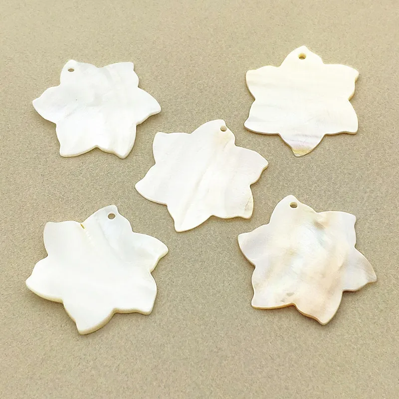 New-Arrival-33mm-50pcs-Natural-Shell-Pendant-Flower-Charm-For-Handmade ...