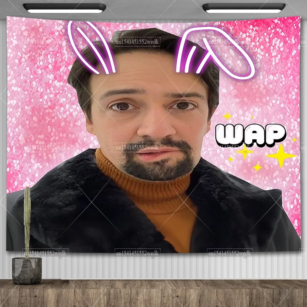 Hamilton-WAP-Tapestry-Wall-Hanging-Funny-Y2k-Pink-Meme-Tapestry ...