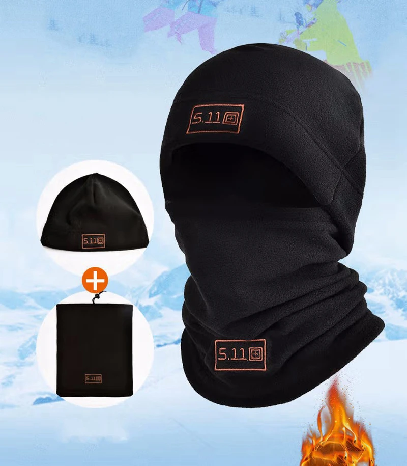 Winter Polar Coral Fleece Balaclava Men Face Mask Neck Warmer Beanies ...