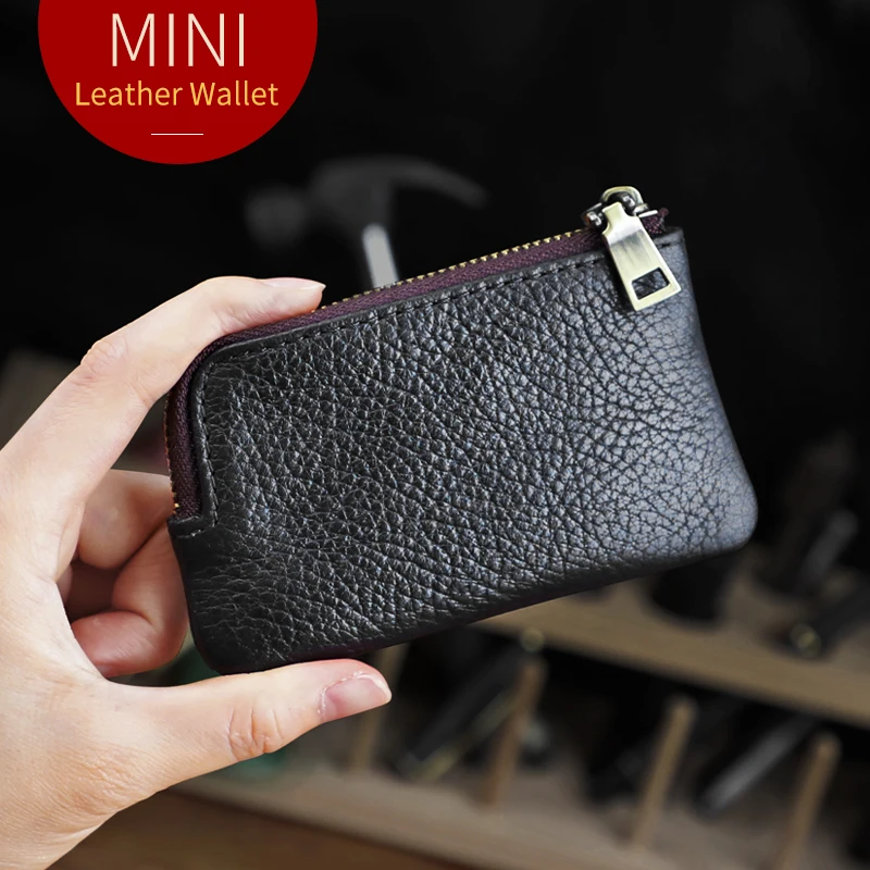 Small-Mini-Genuine-Leather-Coin-Purse-For-Men-Women-Mulit-function ...