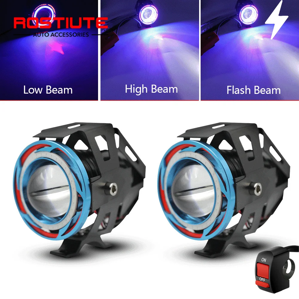 Angel-Eyes-Addtional-Motorcycle-Headlights-Auxiliary-LED-Spotlight-12 ...