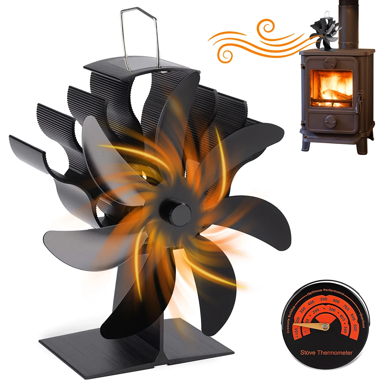7-Blade-Furnace-Fan-Blackwood-Burner-Ventilation-System-Environmentally ...