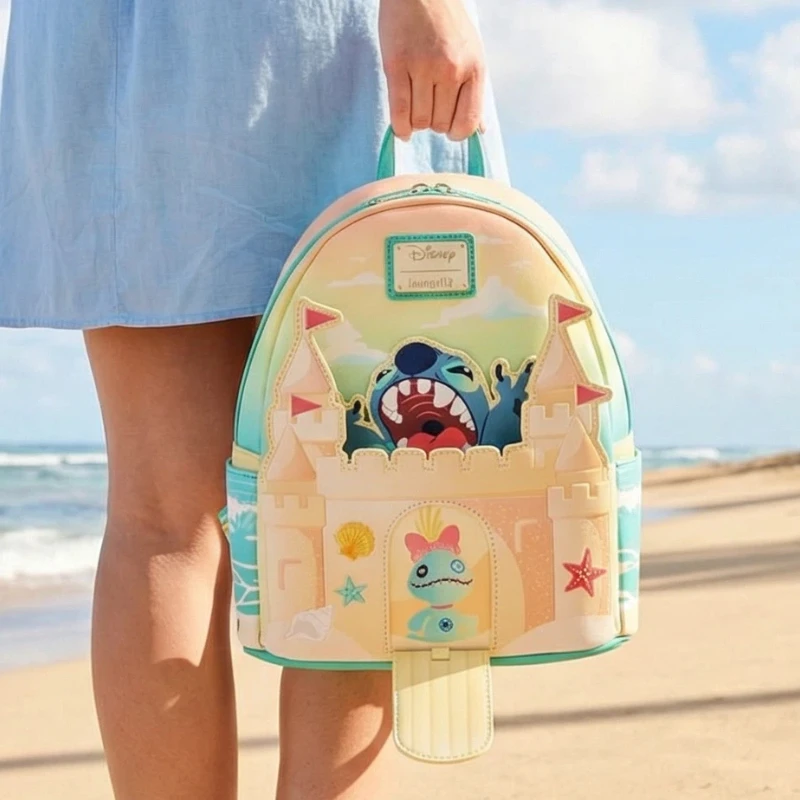 Disney x Loungefly Lilo & Stitch Beach Castle Mini Backpack Fashion ...