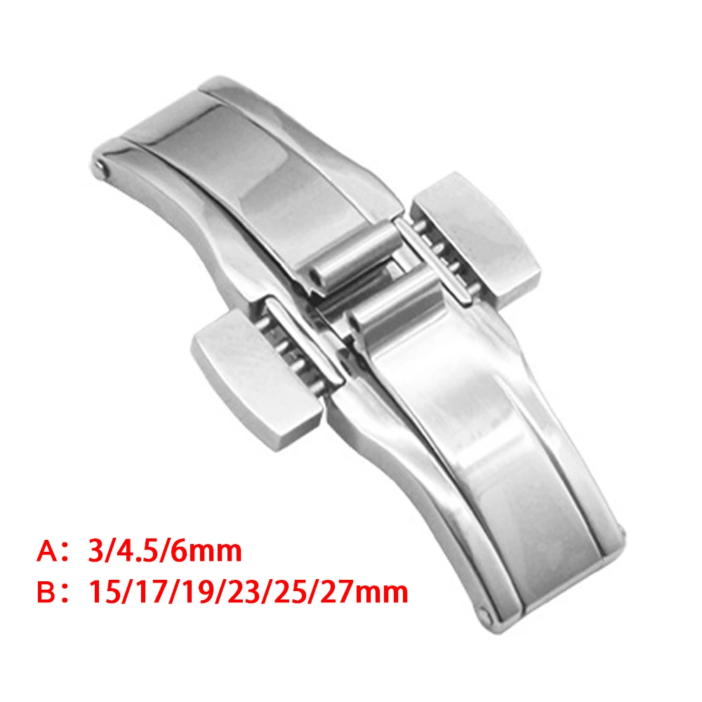 Stainless-Steel-Butterfly-Buckle-Universal-Metal-Clasp-Double-Press ...