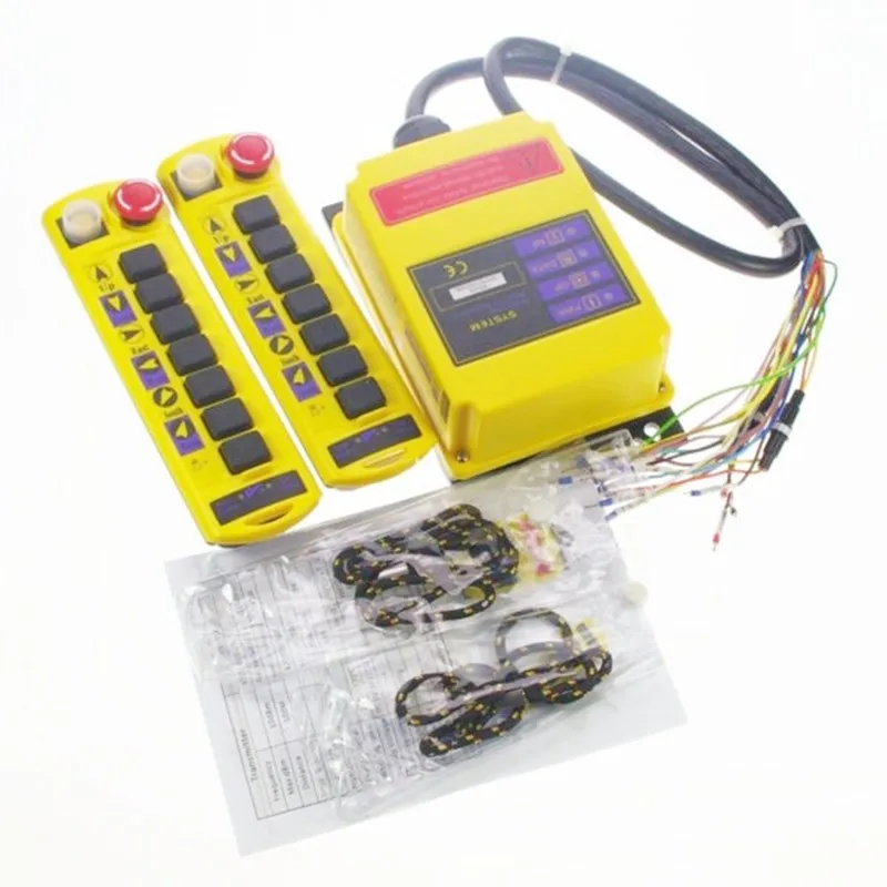 2-Speed-2-Transmitters-Control-Hoist-Crane-Radio-Remote-Control-Push ...