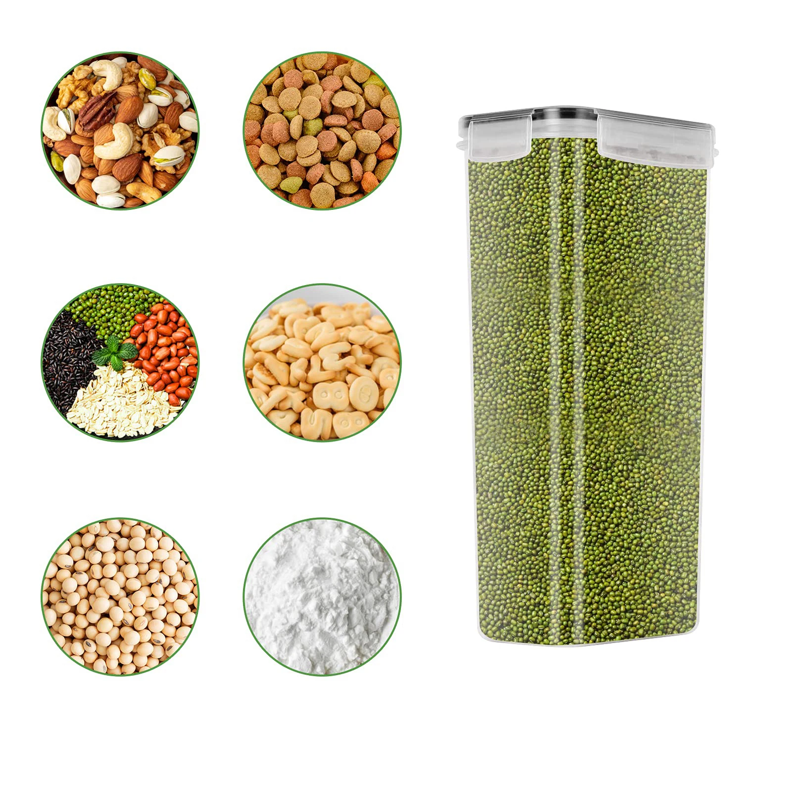 7/14/24Pcs Set Kitchen Organizer and Storage Container Transparent Food ...