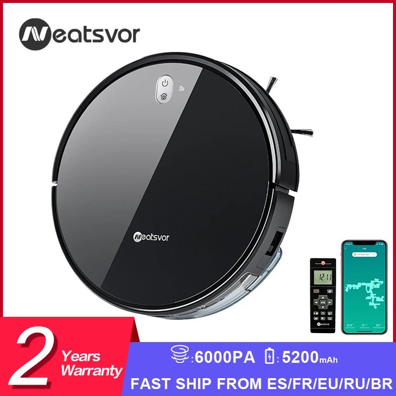NEATSVOR x520 Robot Vacuum Cleaner 6000pa 5200 MAh Regular Automatic ...