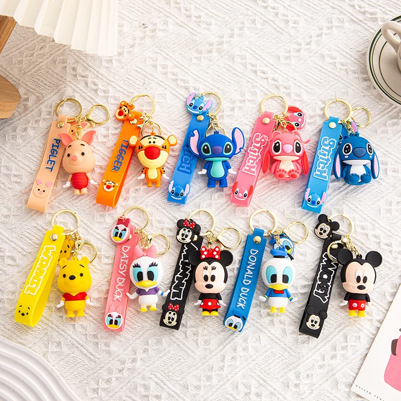 Disney-Keychain-Cartoon-Figure-Mickey-Minnie-Stitch-Donald-Dark-Tiger ...