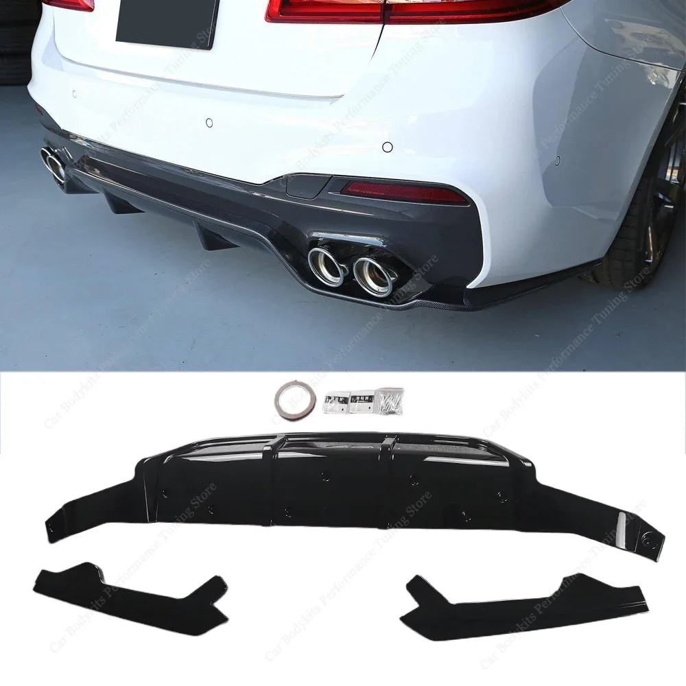 For-BMW-G30-Rear-Splitter-Diffuser-525d-530i-530d-550i-540d-M-Pack-Rear ...