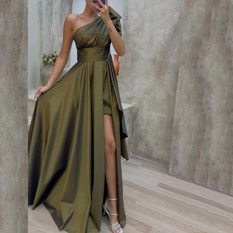 BEACHBELE-Women-Dresses-Summer-New-Solid-Chic-Diagonal-Collar-Nipped ...