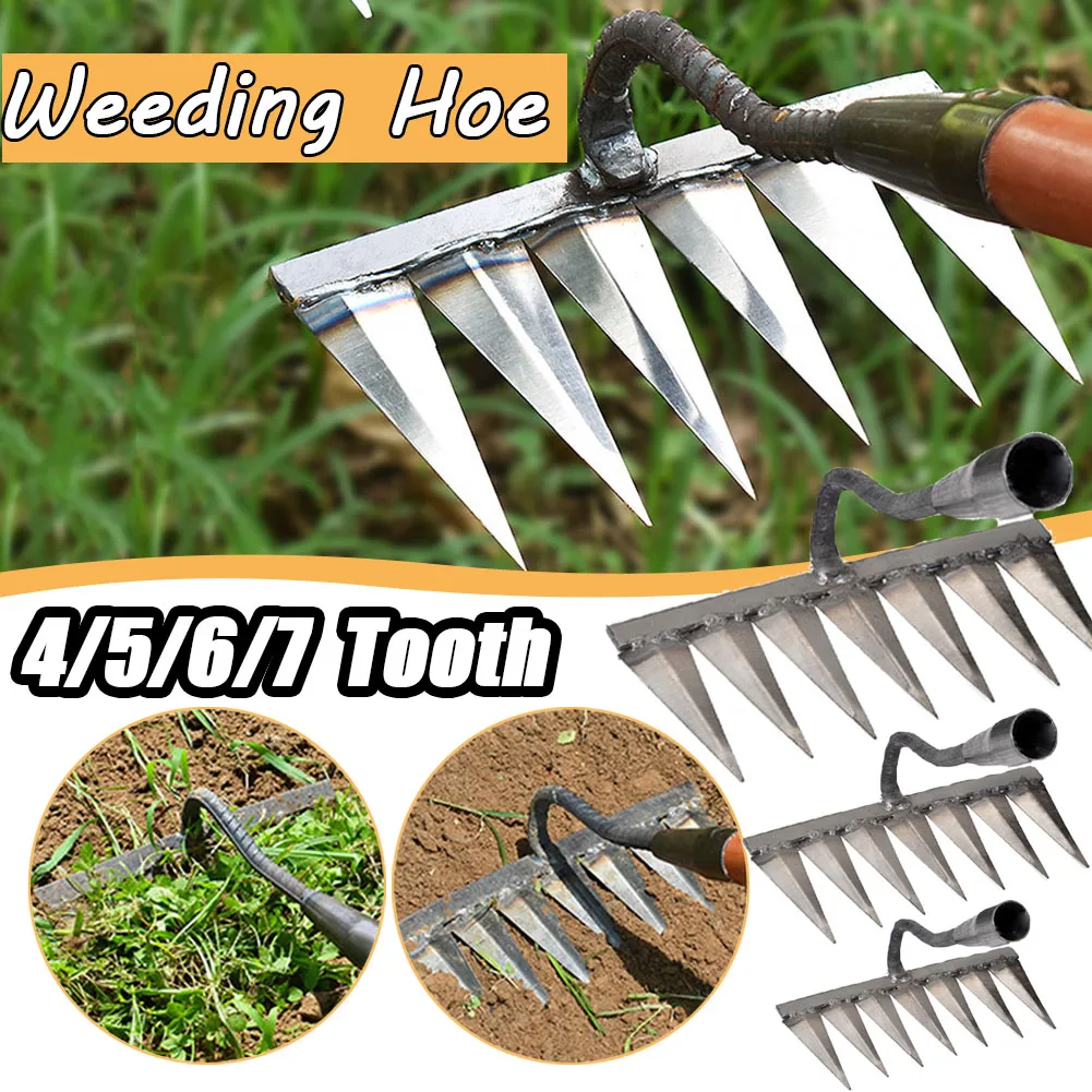 Weeding-Hoe-Rake-Farm-Tool-Weeding-Shovel-Garden-Tools-4-5-6-7-Tooth ...