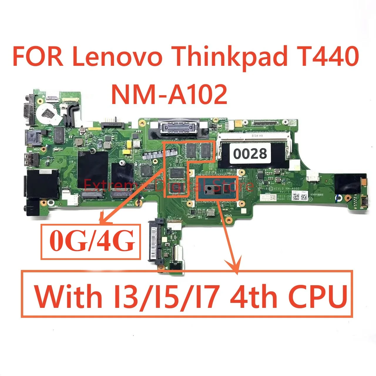 For-Lenovo-ThinkPad-T440-laptop-motherboard-NM-A102-with-I3-I5-I7-4th ...