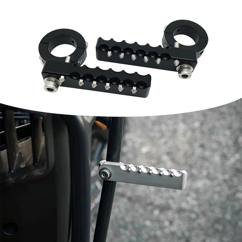 22mm-25mm-28mm-Crash-bar-Motorcycle-Highway-Front-Foot-Pegs-Folding ...