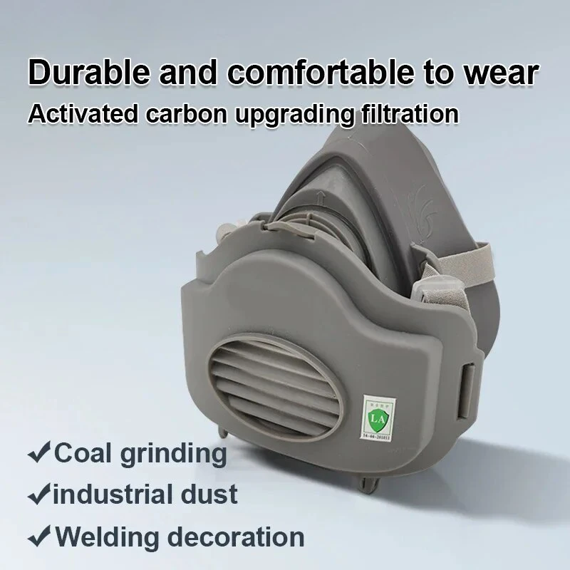 Half-Face-Dust-Mask-Respirator-Dust-Proof-Work-Safety-Rubber-Mask ...