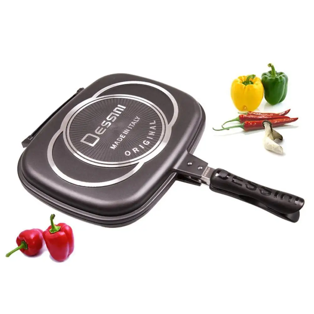 32Cm Double Sided Frying Pan Non Stick Barbecue Tool Cookware Grill ...