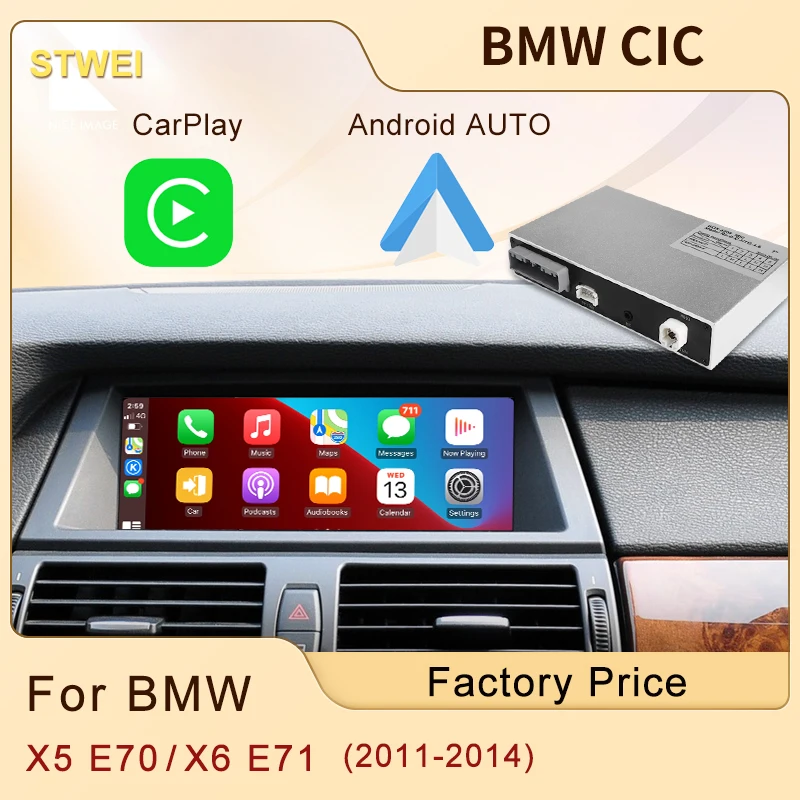 STWEI-Wireless-Apple-CarPlay-Module-Box-For-BMW-CIC-X5-E70-X6-E71-2011 ...