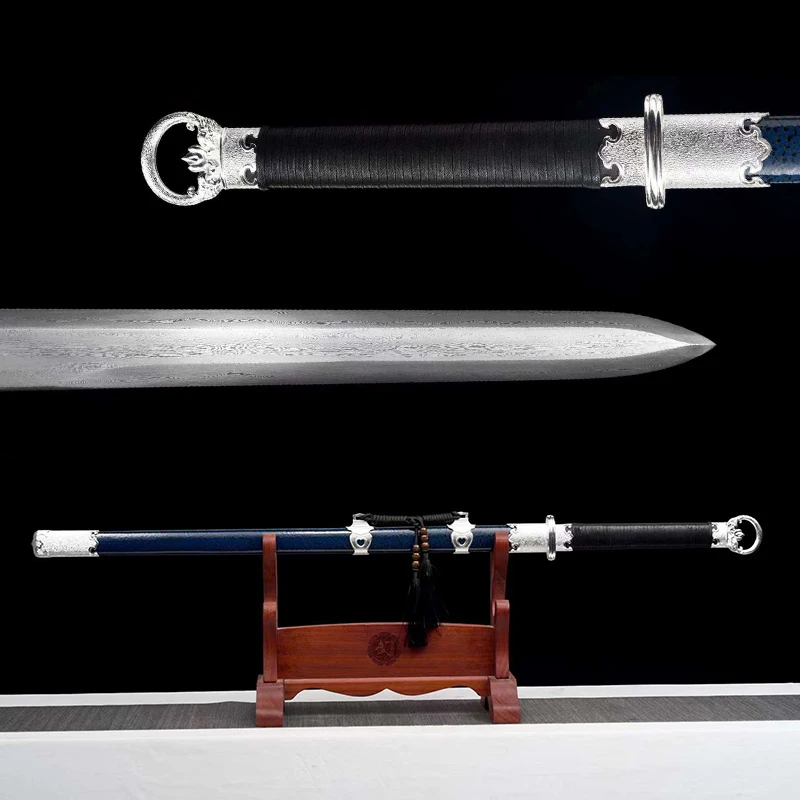 Real Folded Steel Sword Full Tang-chinese Swords Huanshou Jian Sharp ...