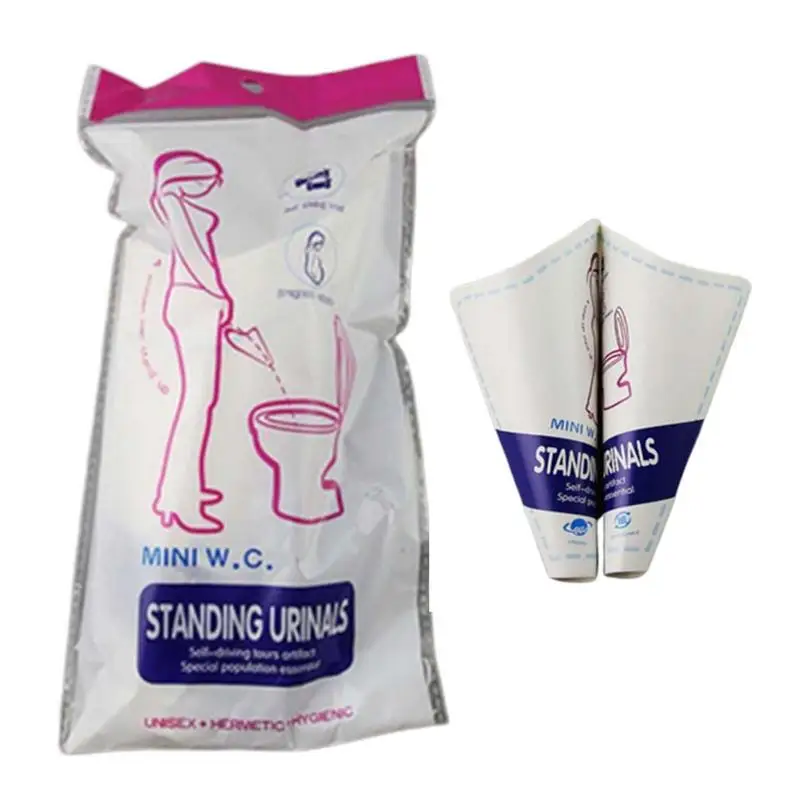 10PCS Disposable Paper Urinal Portable Woman Urination Device Stand Up ...