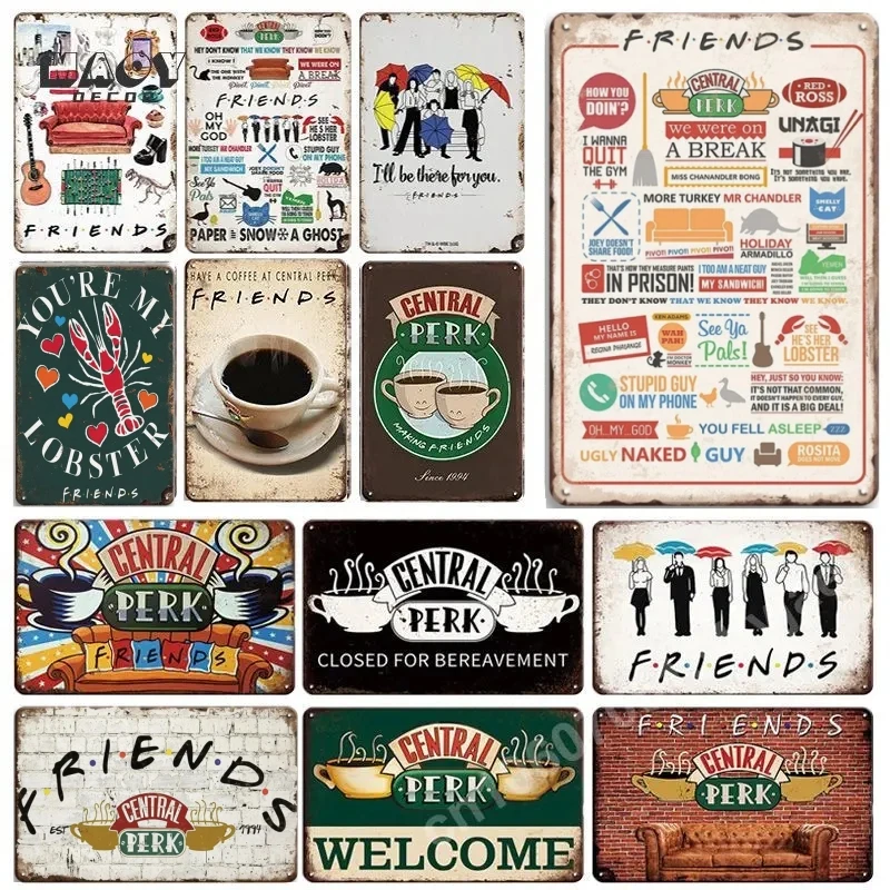 Central-Perk-Friends-Metal-Signs-Decor-Posters-for-Bedroom-Club-Tin ...