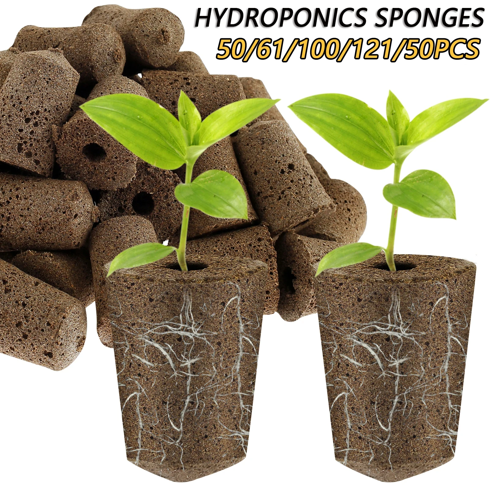 24-150Pcs-Seed-Grow-Sponges-Replacement-Root-Growth-Sponges-Seedling ...