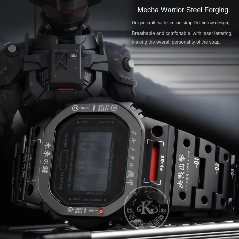 Mech Style Stainless Steel Mod kit For Casio G-SHOCK DW5600 GMW-B5000 ...